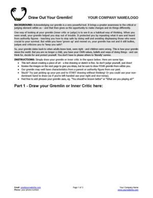 Draw Out Your Gremlin Exercise | Coaching Tools from The Coaching Tools ...