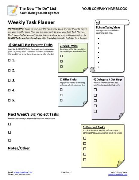 Coaching Tools 101: Weekly & Daily "To Do List" Gets Clients Closer To ...