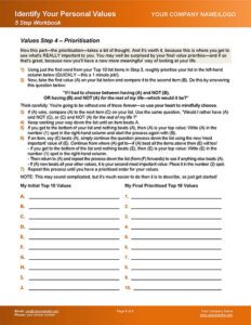 How to Identify Values—A Coaching Exercise in 5 Steps! (Values Workbook ...