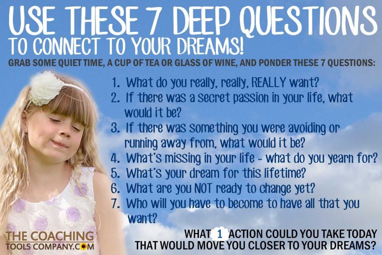 Use These 7 Deep Coaching Questions to Connect to Your Dreams (Graphic ...