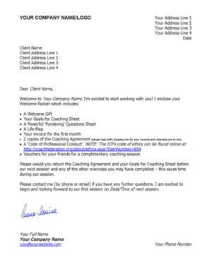 Coaching Welcome Packet | Coaching Templates from The Coaching Tools ...