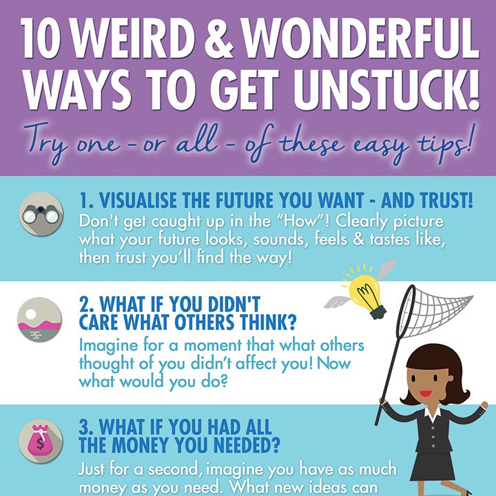 10 Weird and Wonderful Ways to Get Unstuck! INFOGRAPHIC from The ...
