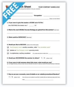 7 Reasons You Absolutely MUST Use this FREE Workshop Feedback Form ...