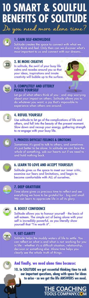 NEW INFOGRAPHIC: 10 Smart & Soulful Benefits of Solitude | The ...