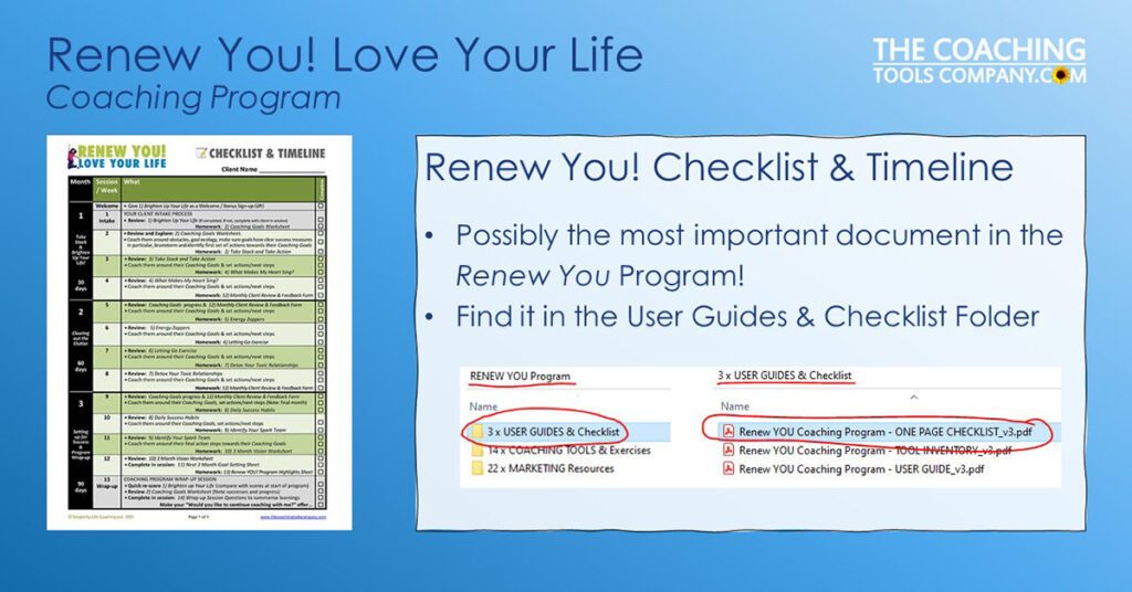 Renew You Love Your Life! Coaching Program (Brandable and Done for You ...